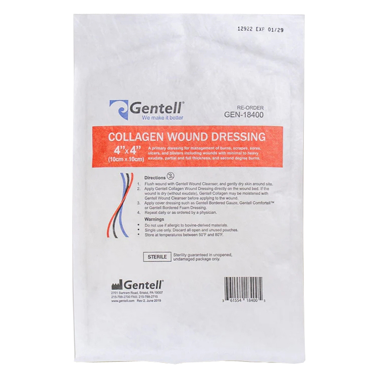 Gentell Collagen Wound Dressings, 4 x 4 Inch - Each