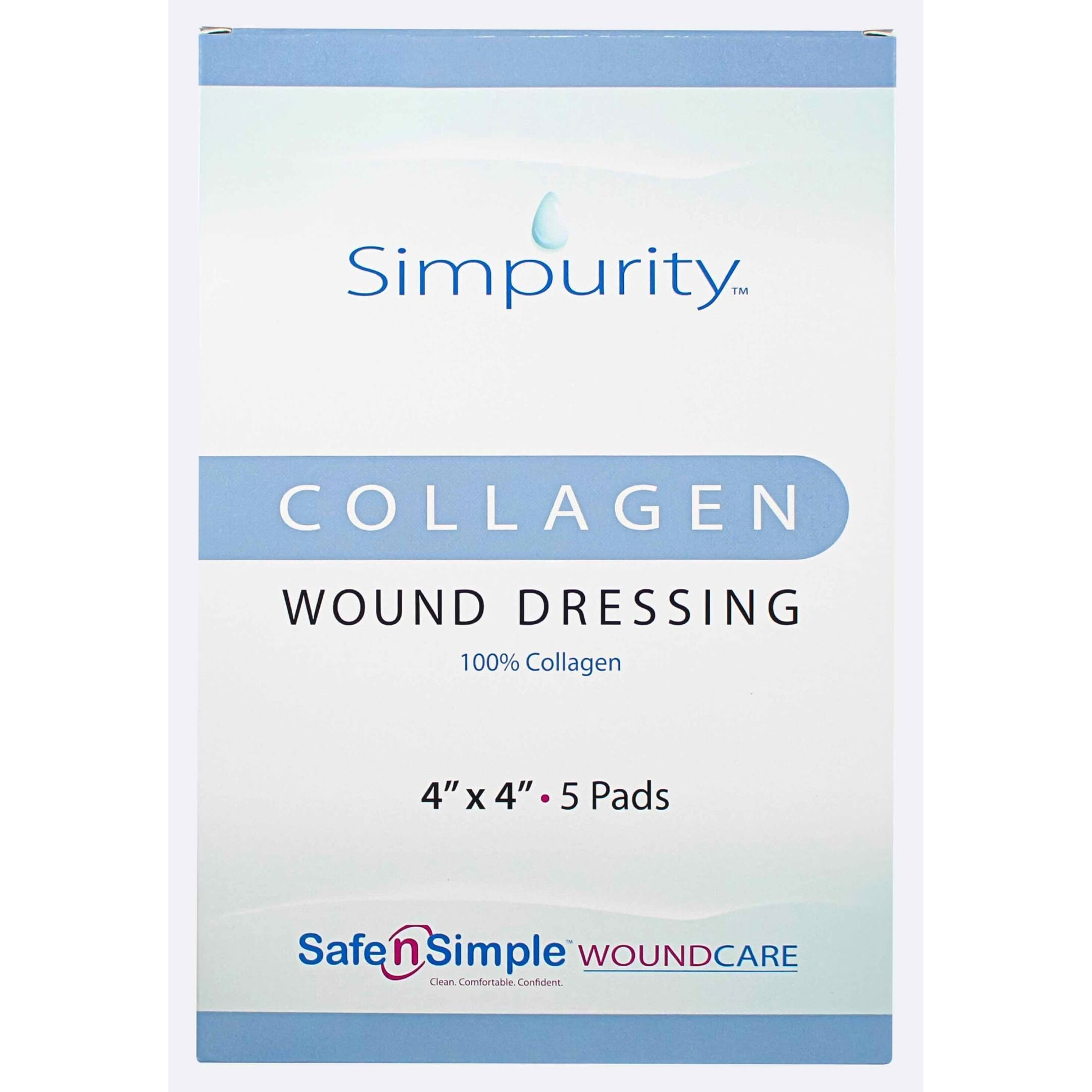 Simpurity Collagen Wound Dressing 2x2 - Box of 5 Pads