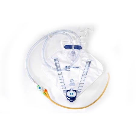 Dover Hydrogel Coated Latex Coude Tip Foley Catheter Tray - Case of 10