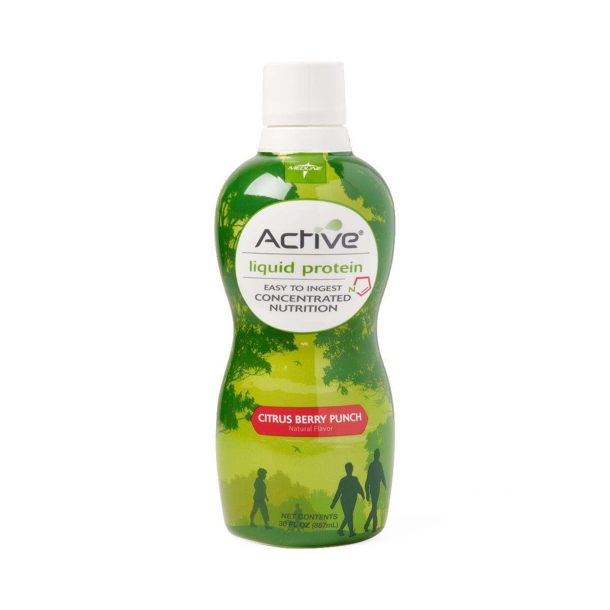 Active Liquid Protein Nutritional Supplement, Berry - Case of 4