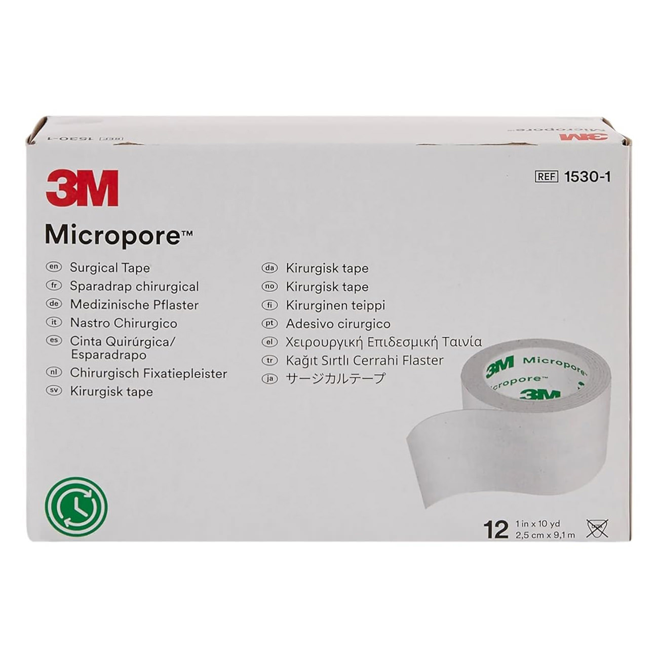 3M Micropore Waterproof Surgical Tape, White, Case of 120
