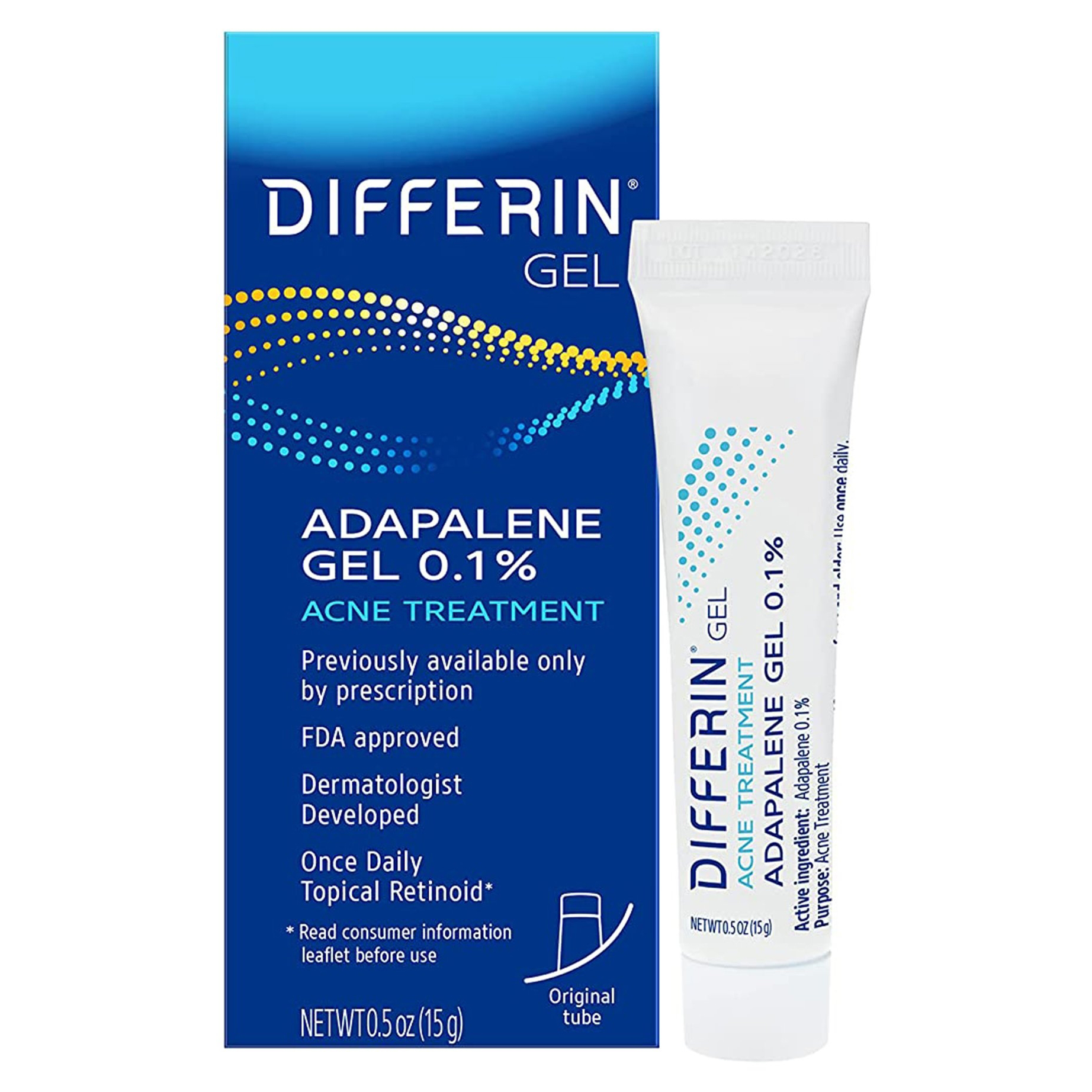 Differin Adapalene 0.1% Acne Treatment Gel, 45g | Retinoid