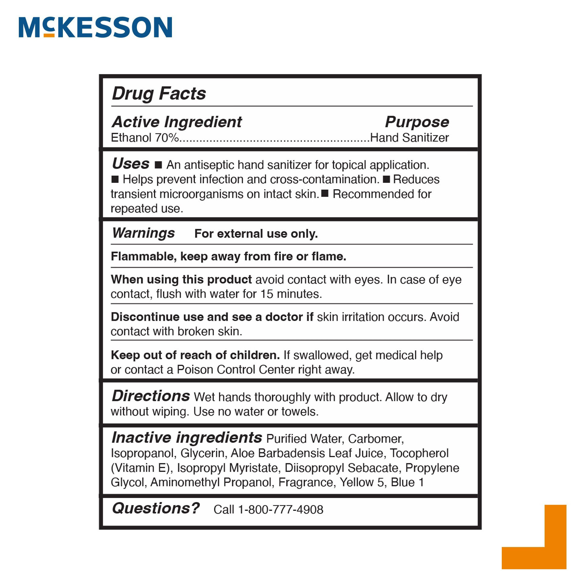 McKesson Premium Hand Sanitizer with Aloe Gel - Ethyl Alcohol