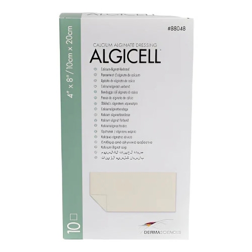 Algicell Calcium Alginate Sterile Dressing, 4 x 8 Inch - Box of 10