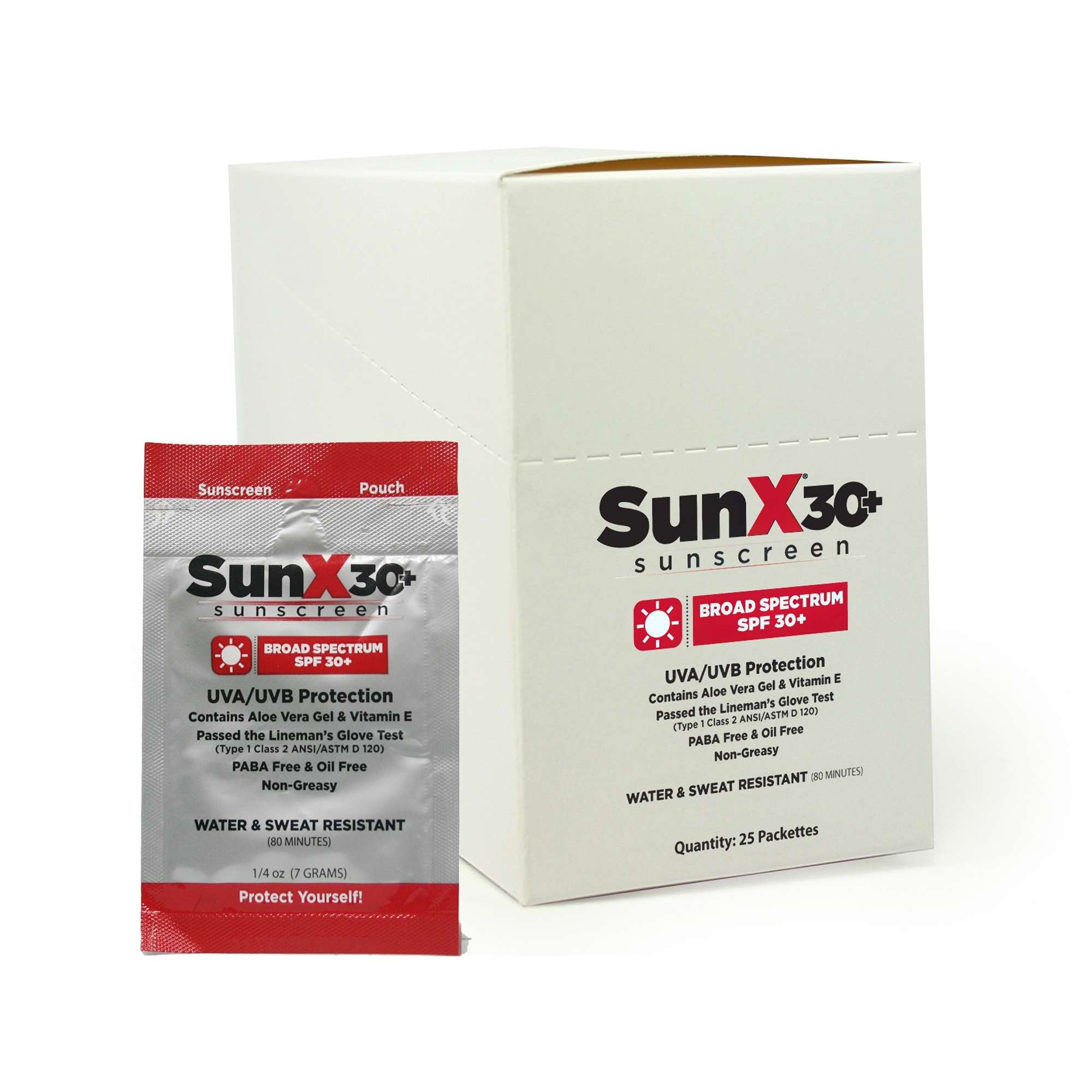 SunX 30+ Sunscreen with Dispenser Box - Box of 25