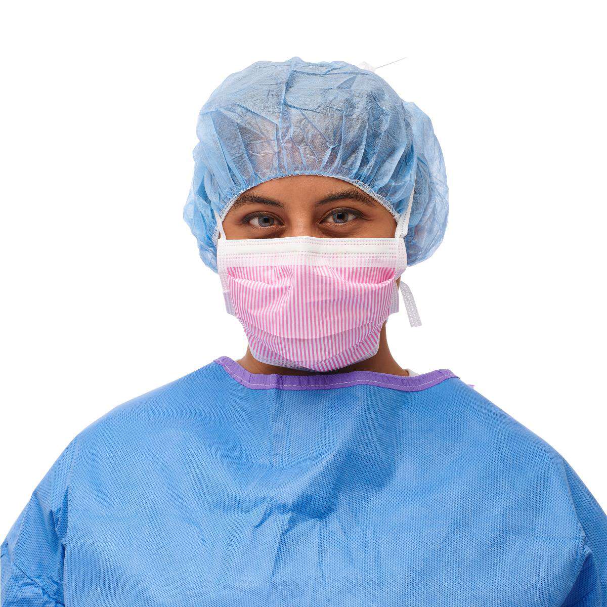 Medline ASTM Level 3 Surgical Face Mask with Anti-Fog Foam Ties and ...