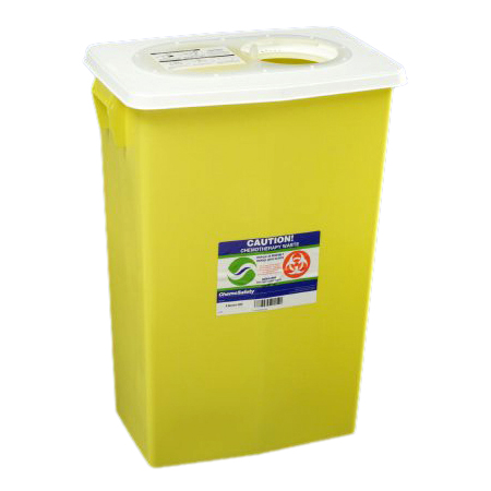 SharpSafety Chemotherapy Waste Container with Gasketed Sliding Lid, 26H ...