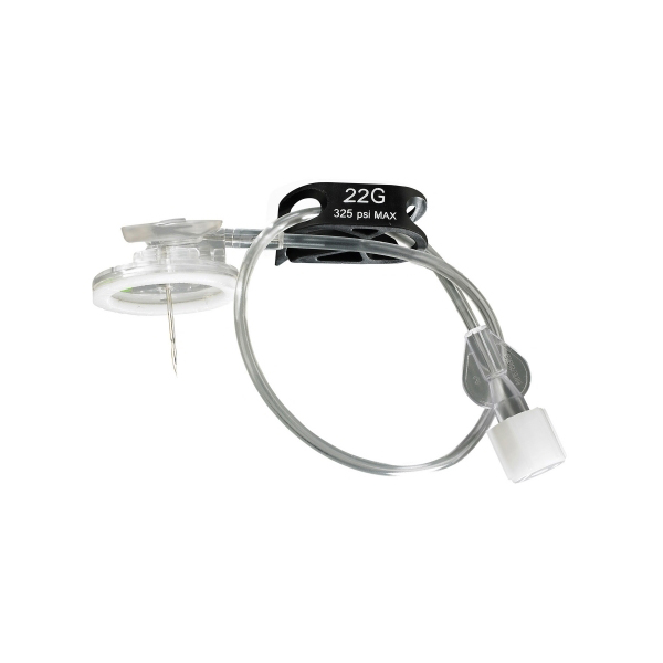 Surecan Safety II Huber Needle Infusion Set, 20 Gauge, 1-1/2 Inch, 7-1/ ...