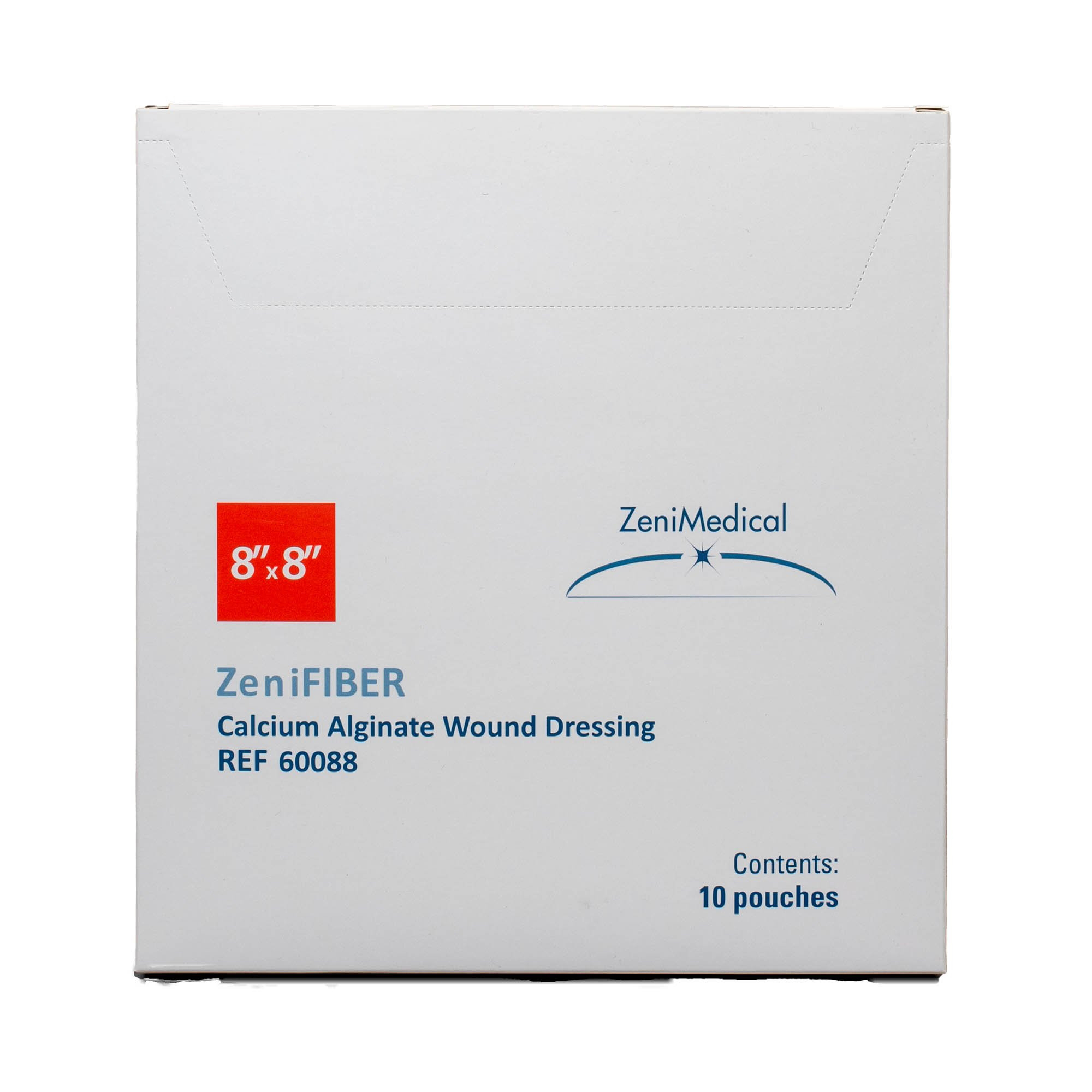 ZeniMedical ZeniFiber Calcium Alginate Wound Dressing, 8 x 8 Inch - Box ...