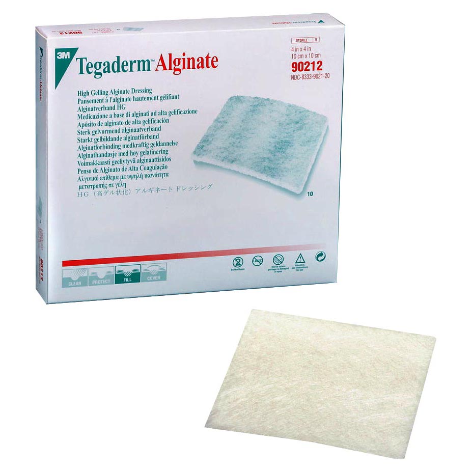 3M Tegaderm High Gelling Alginate Dressing, 4 x 4 Inch - Case of 50