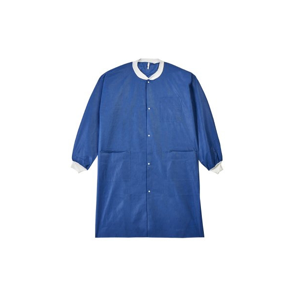 LabMates Lab Coat, Blue, Extra Large - Case of 50