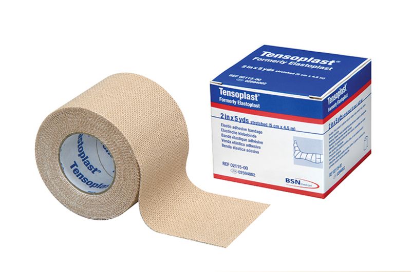 Tensoplast Elastic Adhesive Bandage, 2 Inch x 5 Yard, No Closure, Tan ...