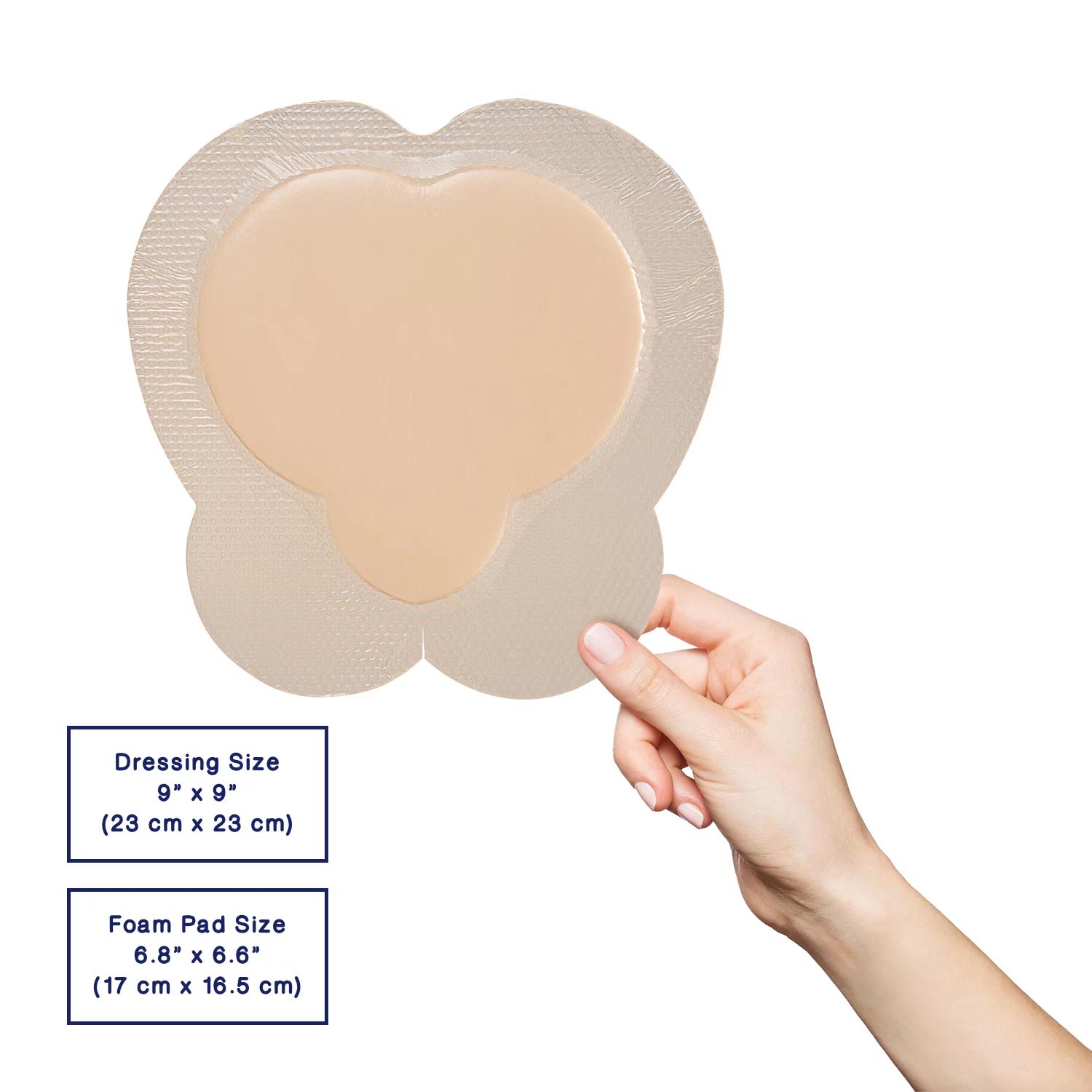 CuraVance Sacral Bordered Silver Silicone Ag Foam 9 x 9 Inch Dressing ...