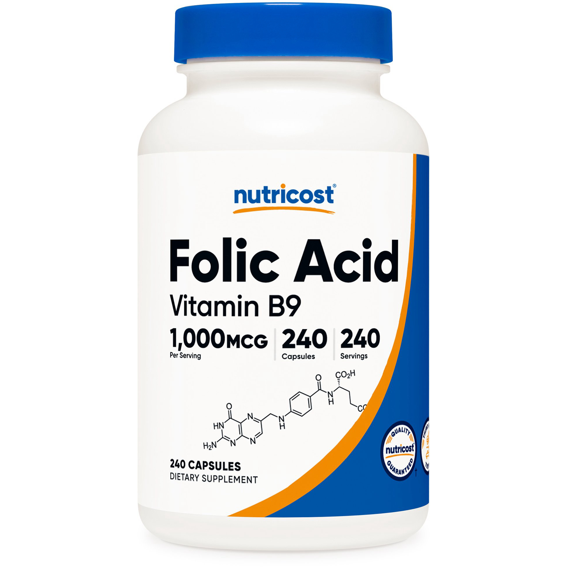 Nutricost Folic Acid Vitamin B9 Capsules - Case of 2880