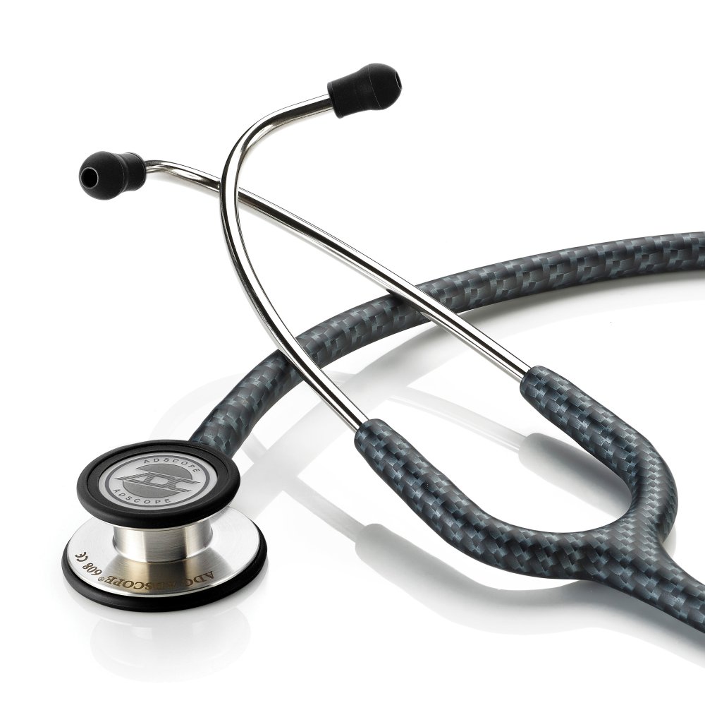ADC Adscope 608 Convertible Clinician Stethoscope, Carbon Fiber