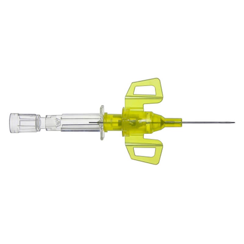 B. Braun Introcan Safety 3 Closed IV Catheter, Yellow, 24 Fr, .75 Inch ...
