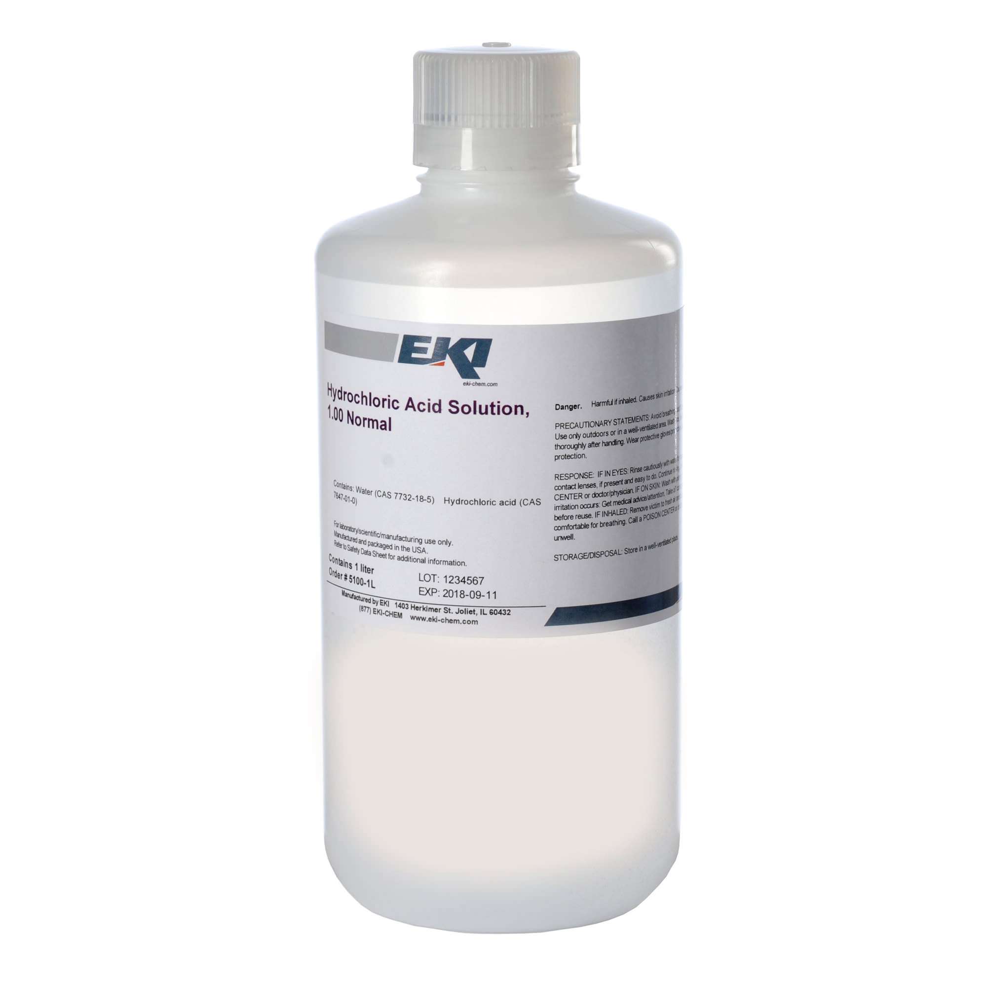 EKI Hydrochloric Acid Solution, 1.00 Normal