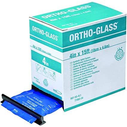 Ortho-Glass Fiberglass Splint Roll, White, 4" x 15 Foot