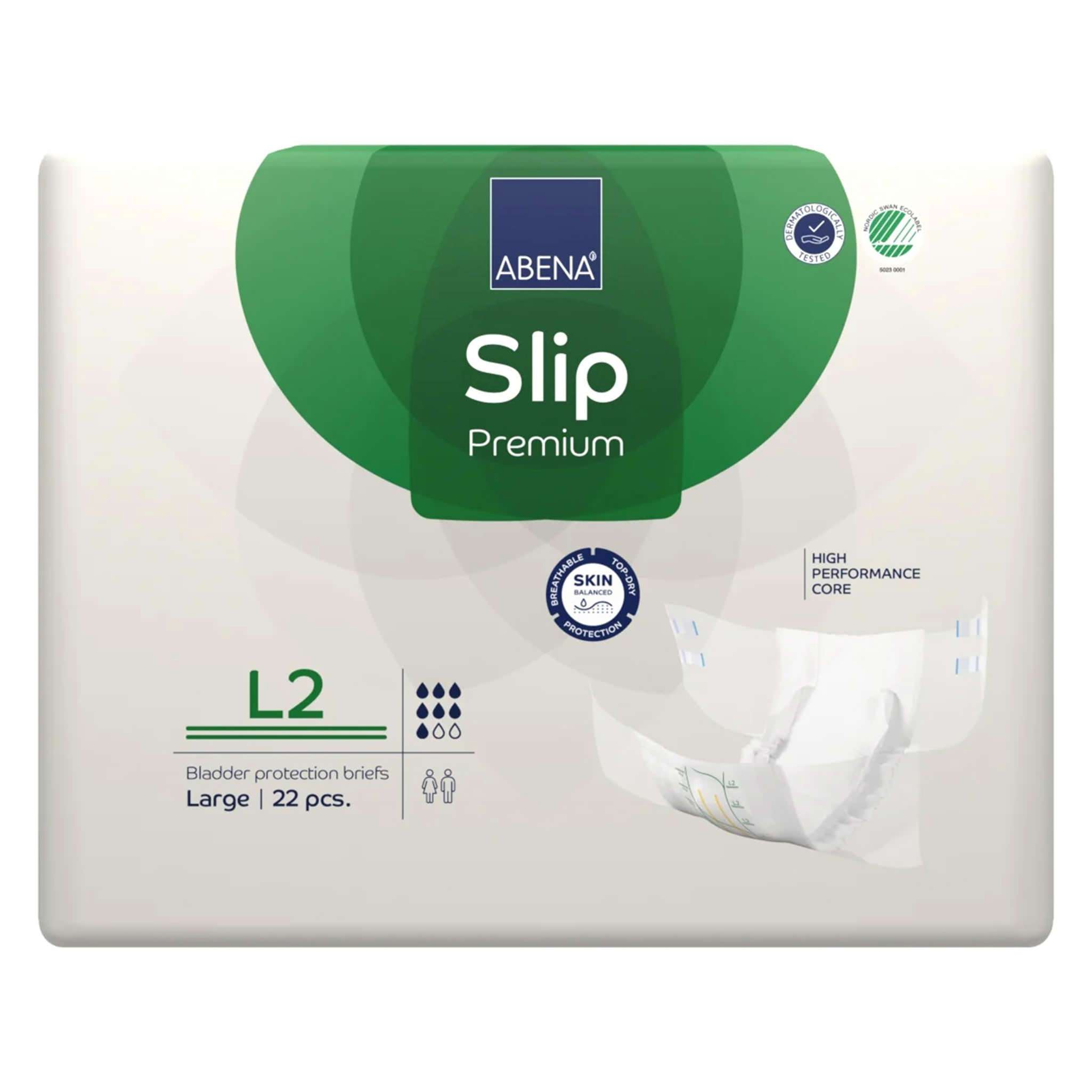Abena Slip Premium Large Brief, Level 2 Absorbency - Case of 88