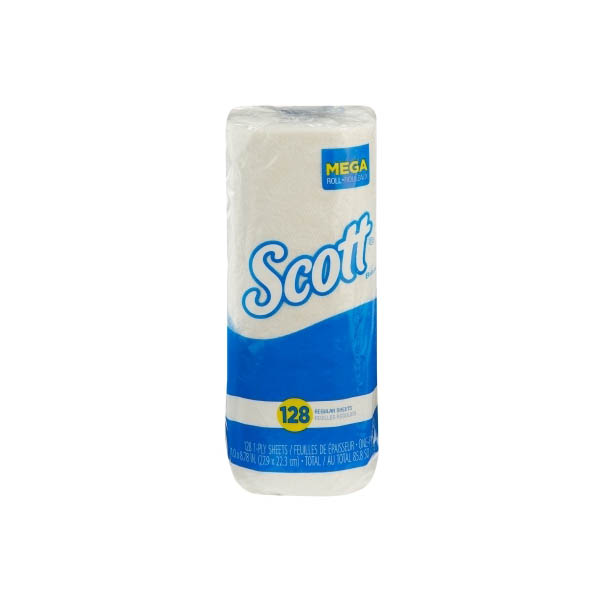 Scott Kitchen Paper Towel White 1-Ply 128 Sheets, 8-4/5 x 11 Inch ...