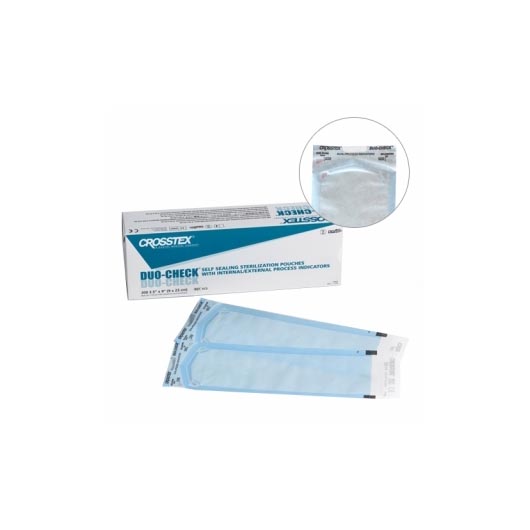 Crosstex Duo-check Sterilization Pouches, 12" x 15" - Case of 500