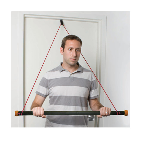 CanDo Over Door Exercise Bar And Tubing, Blue, Heavy