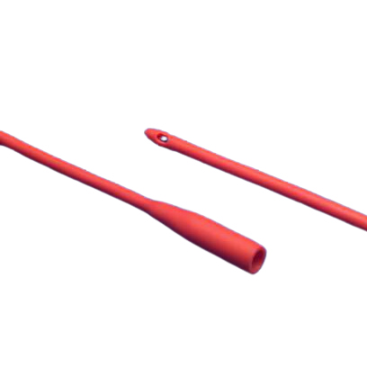 Dover Hydrophilic Red Rubber Urethral Catheter, 16 Fr - Each