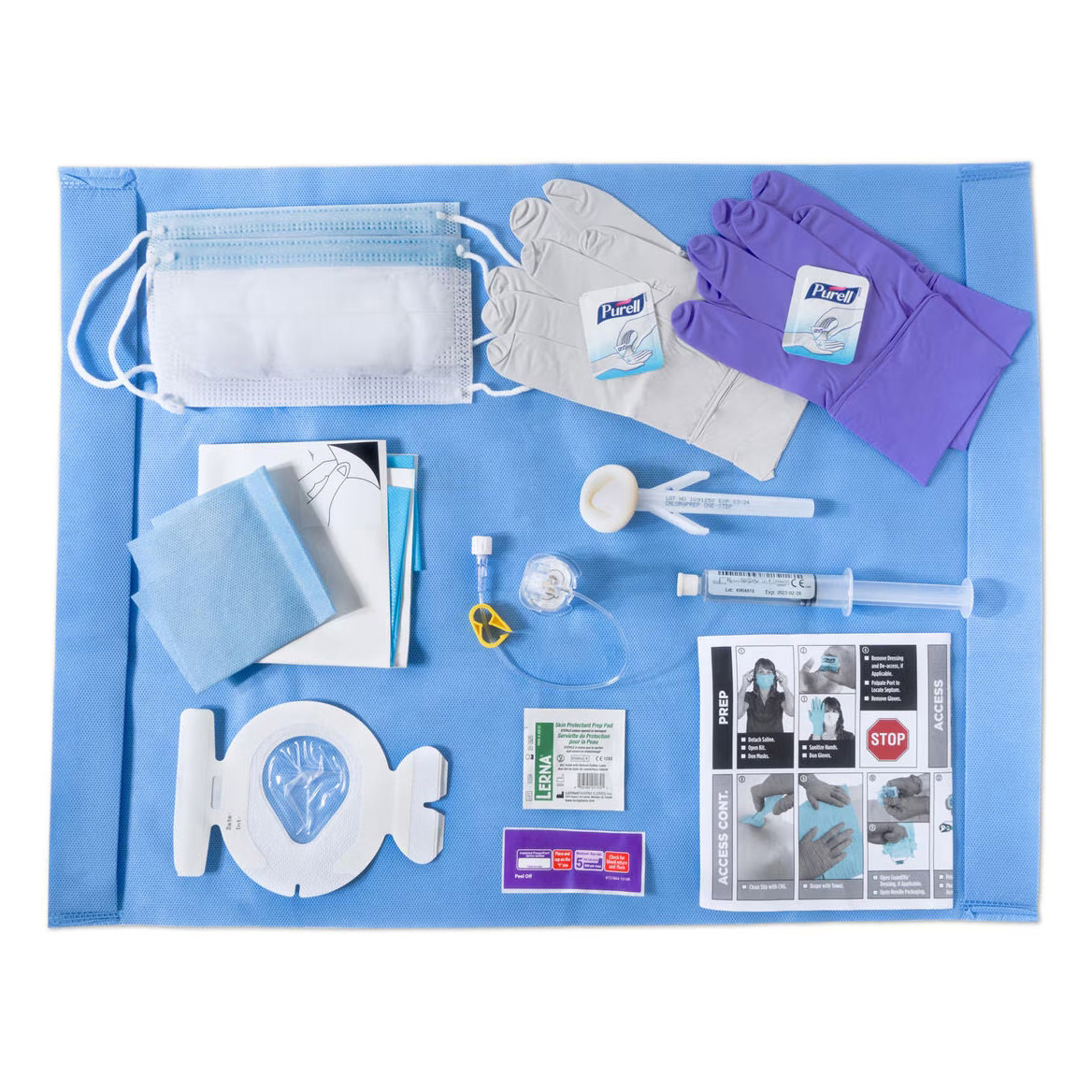 PowerLoc Max Huber Infusion Kits Without Wings, 22 Gauge, 3/4 Inch ...