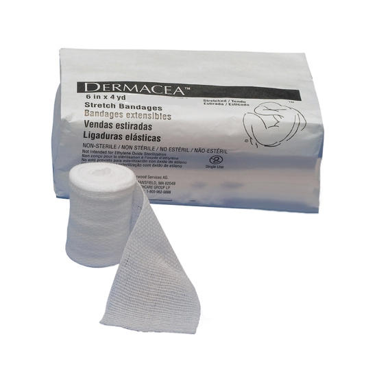 Dermacea Stretch Bandage Roll, 6 x 75 Inch, Sterile - Case of 48