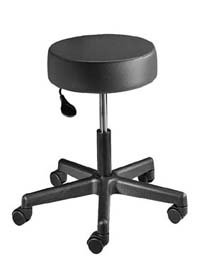 McKesson Backless Exam Stool with 17 to 22 Inch Height Range, Black