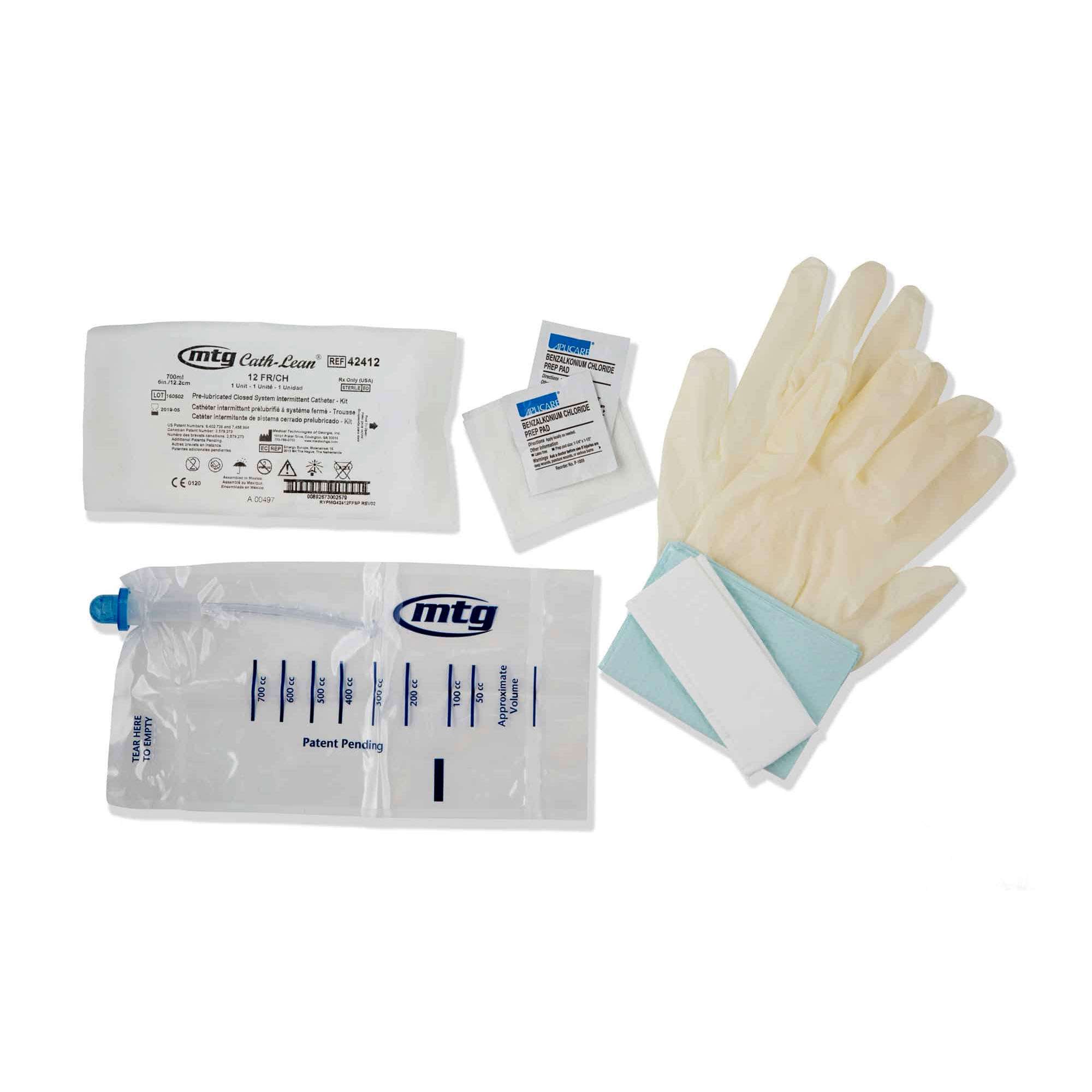 MTG Cath-Lean Female Closed System Intermittent Catheter Kit, 14 Fr, 6 ...