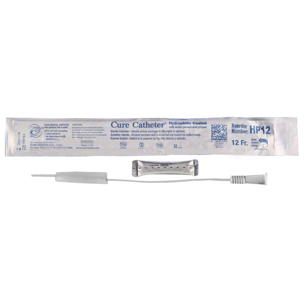 Cure Pediatric Hydrophilic Catheter, 12 Fr - Case of 300