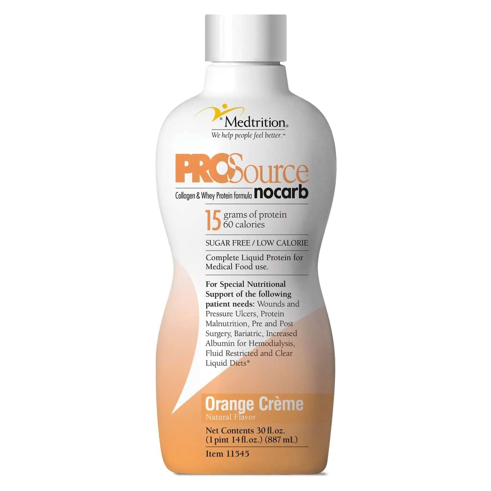 ProSource NoCarb Ready to Use Protein Supplement, Orange Creme, 32 oz ...