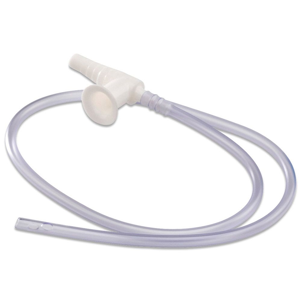 Argyle Pediatric Suction Catheter with Safe-T-Vac Valve, DeLee Tip, 8 ...