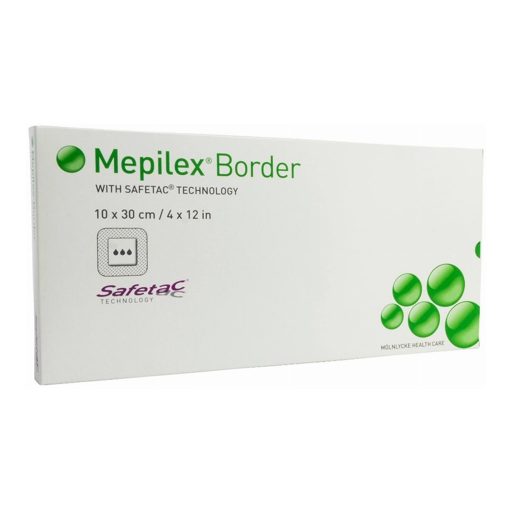Mepilex Border Post-Op Silicone Adhesive Foam Dressing, 4 x 12 Inch ...