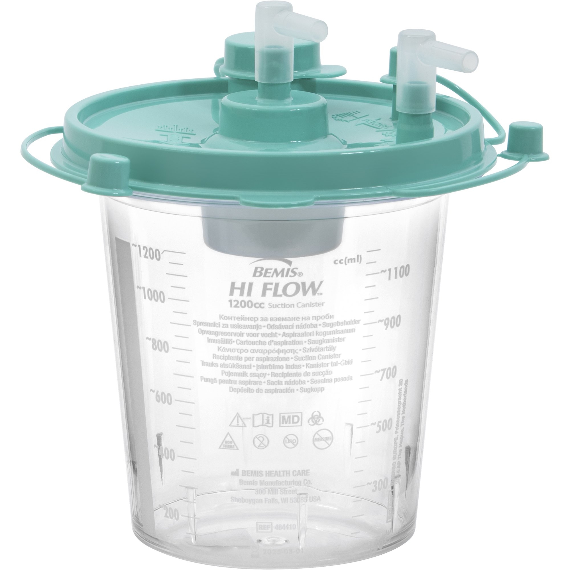 Bemis Healthcare Hi-Flow Rigid Suction Canister Without Tubing, 800 mL ...