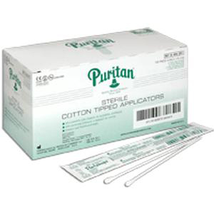 Puritan 6" Sterile Standard Cotton Swab with Wooden Handle - Box of 200