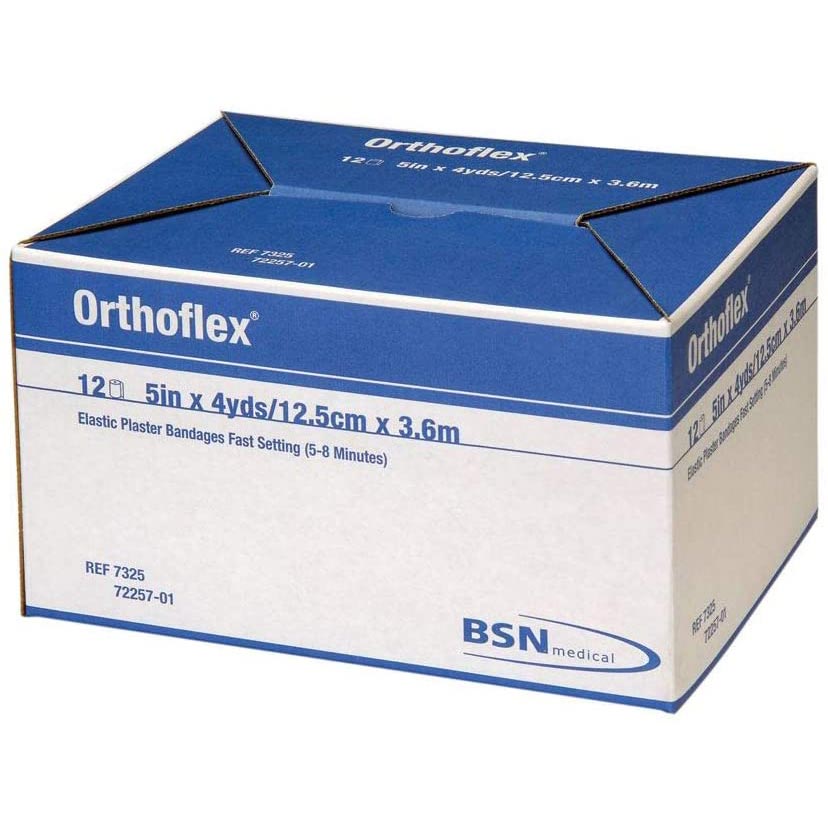 Orthoflex Plaster Bandage, 5 Inch x 12 Feet - Case of 48