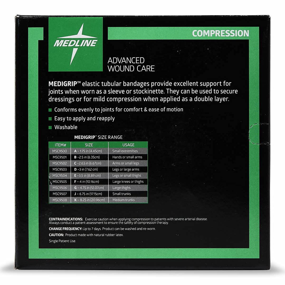 Medline Medigrip Elastic Tubular Support Bandage, Size E, 3-1/2 Inch x ...