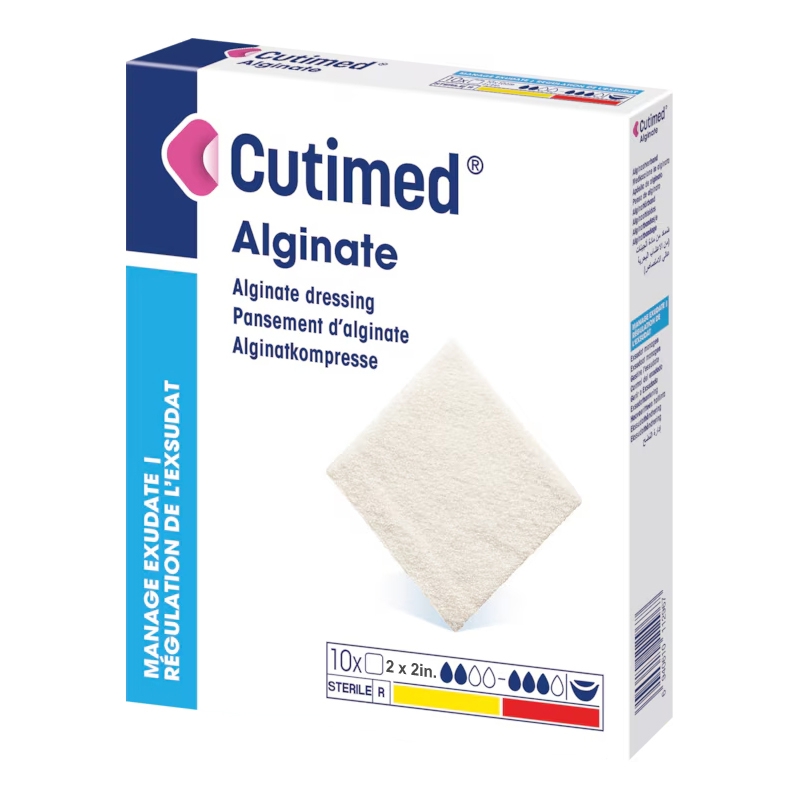 Cutimed Calcium Alginate Dressing, 2 x 2 Inch - Box of 10