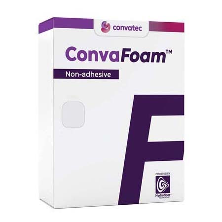 ConvaFoam Non-Adhesive Hydrofiber Foam Dressing, 6" x 6"