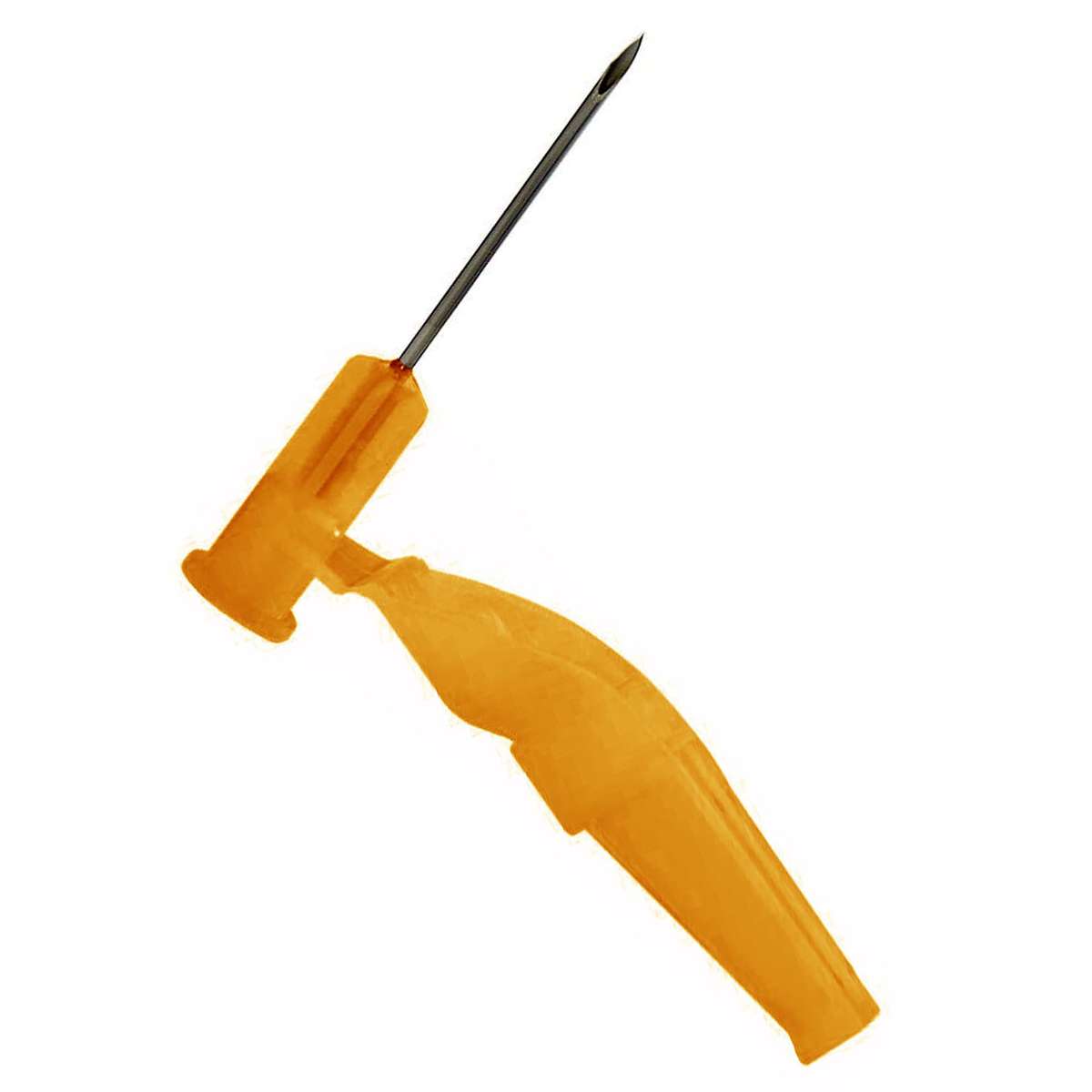 Needle-Pro EDGE Safety Hypodermic Needle, Orange, 25 Gauge, 5/8 Inch ...