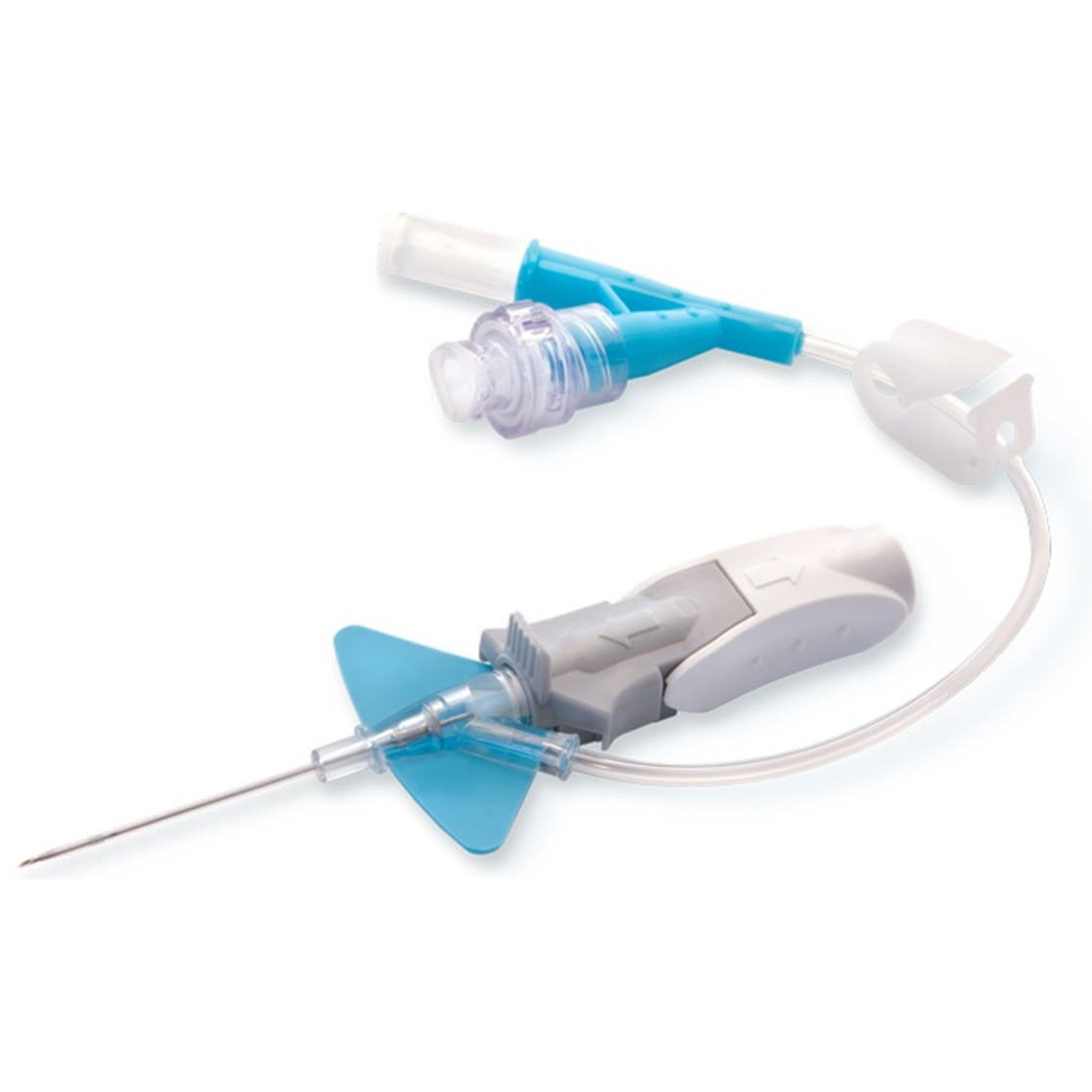 BD Nexiva Sliding Closed IV Catheter, Dual Port, Blue, 22 Fr, 1 Inch - Each