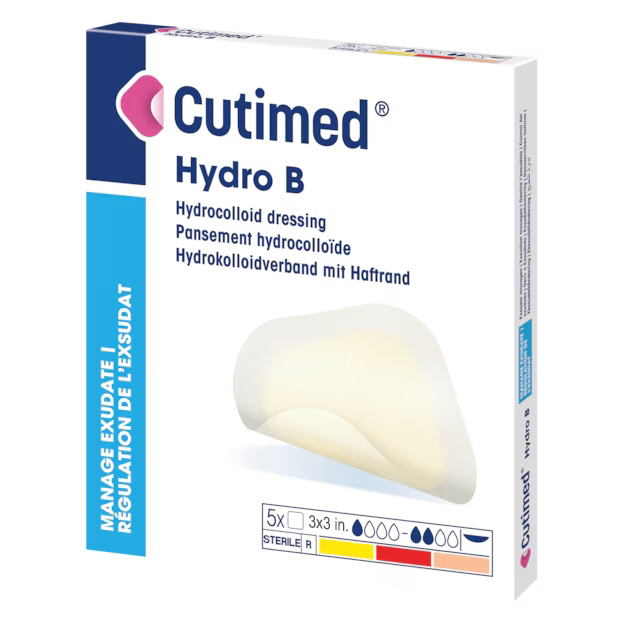 Cutimed Hydro B Sterile Hydrocolloid Bordered Dressing, 3 x 3 Inch ...