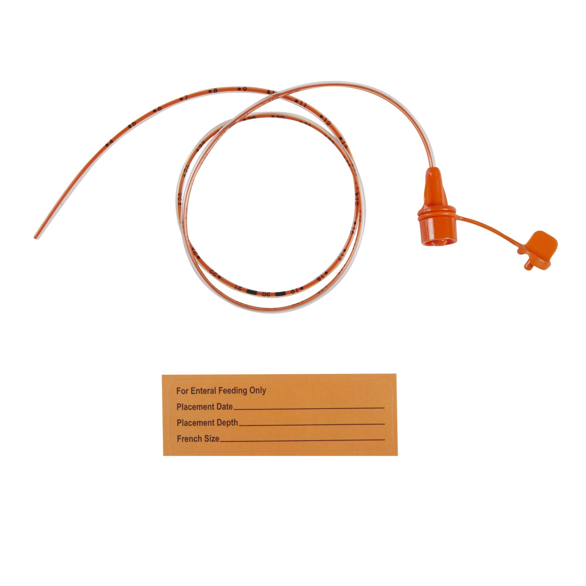 Neomed Polyurethane Nasogastric Feeding Tube, 5 Fr, 60 cm, Orange - Package of 10