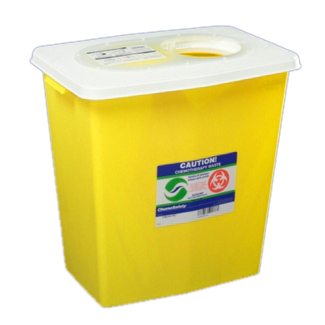 SharpSafety Chemotherapy Waste Container with Gasketed Sliding Lid, 17 ...