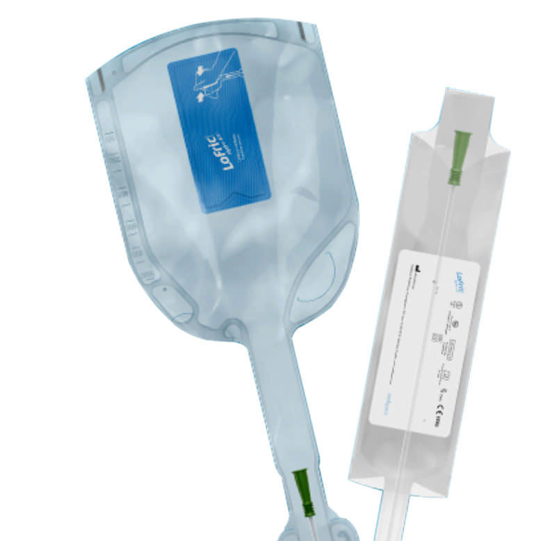 LoFric Hydro-Kit with Collection Bag Attached, 12 Fr - Case of 60