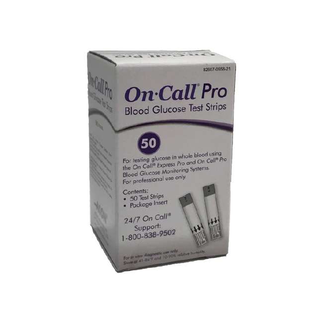 On Call Pro Blood Glucose Test Strips - Case of 2400