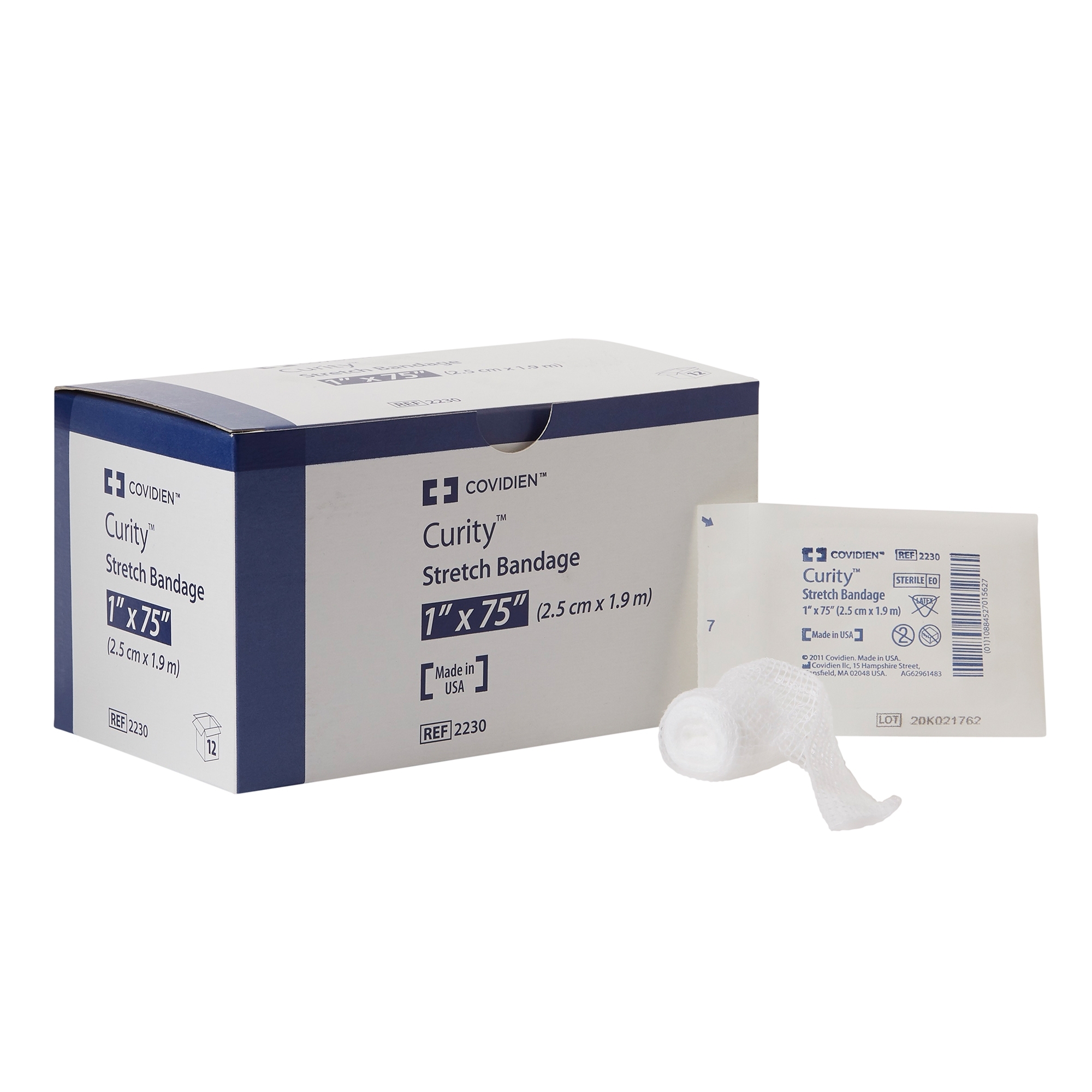 Curity Stretch Bandages 3 x 75 Sterile, Case of 96 | Conforming Bandage