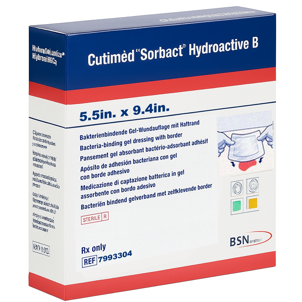 Cutimed Sorbact Hydroactive B Dressing, 5.5 x 9.4 Inch - Box of 10